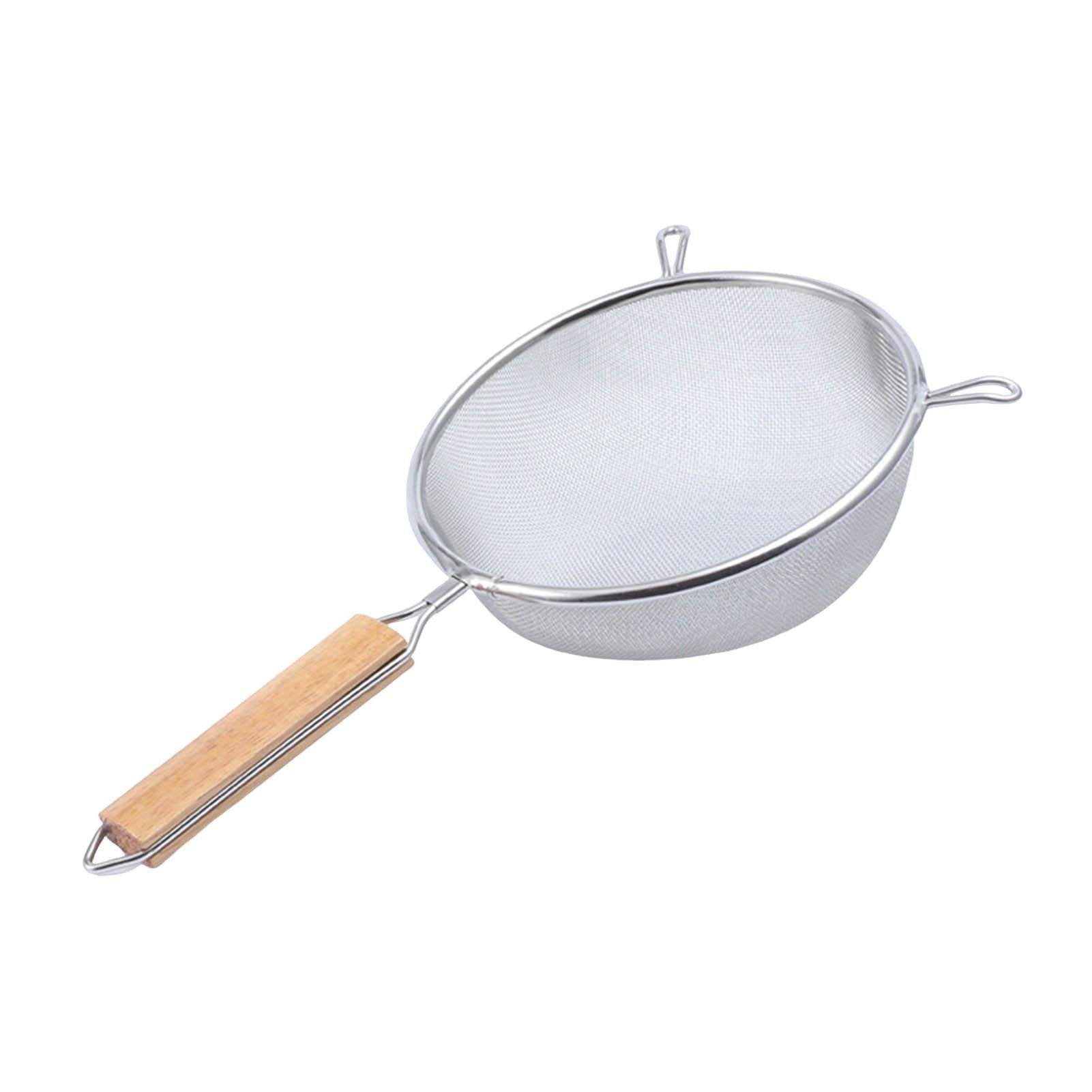 Fine Mesh Stainless Steel Strainer with Wooden Handle - Walmart.com
