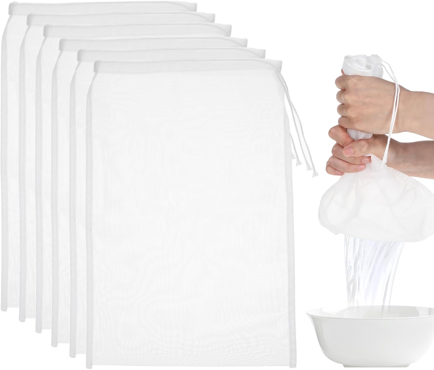 Fine Mesh Strainer Colanders 6 PCS Yogurt Seive Small Kitchen Juicing ...