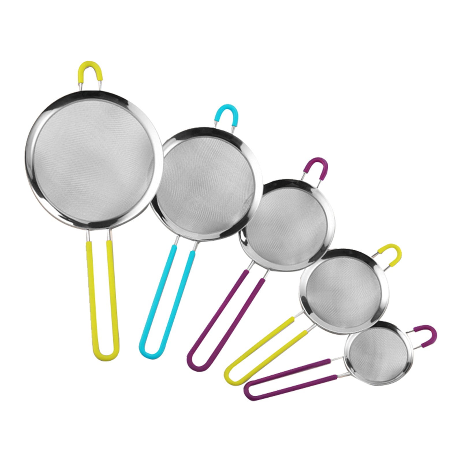 Fine Mesh Strainer, Flour Sifter For Baking, Stainless Steel Clander ...