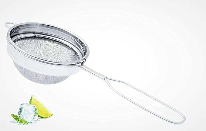 Fine Mesh Strainer for Kitchen Colander Sieve with Handle, Stainless ...