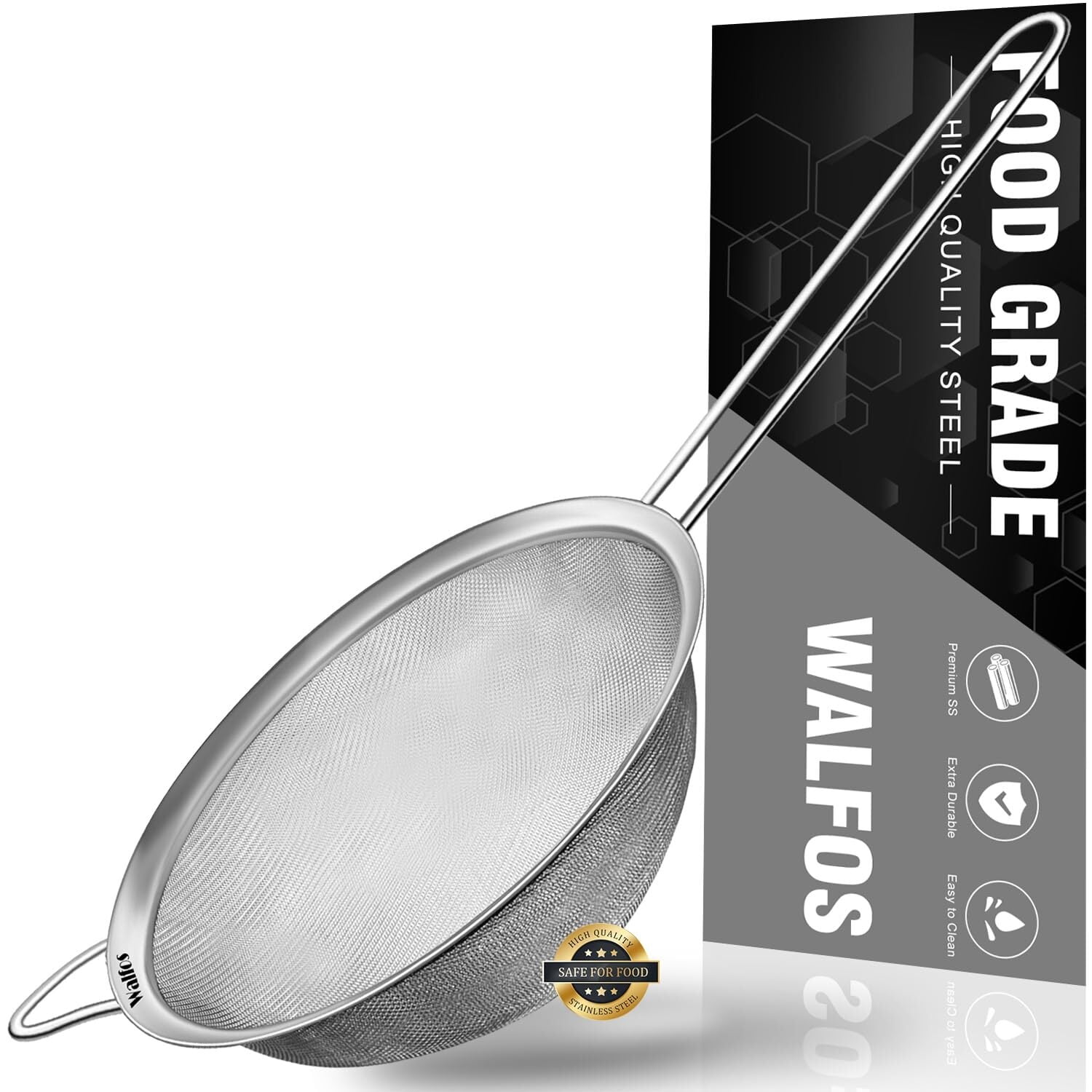 Fine Mesh Strainer Set of 3, Stainless Steel Wire Strainers - Walmart.com