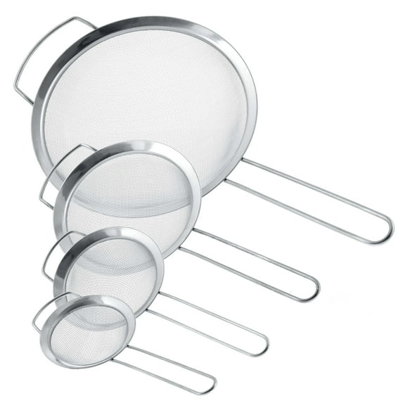 Fine Mesh Strainers Set, Premium Stainless Steel Colanders and Sifters ...