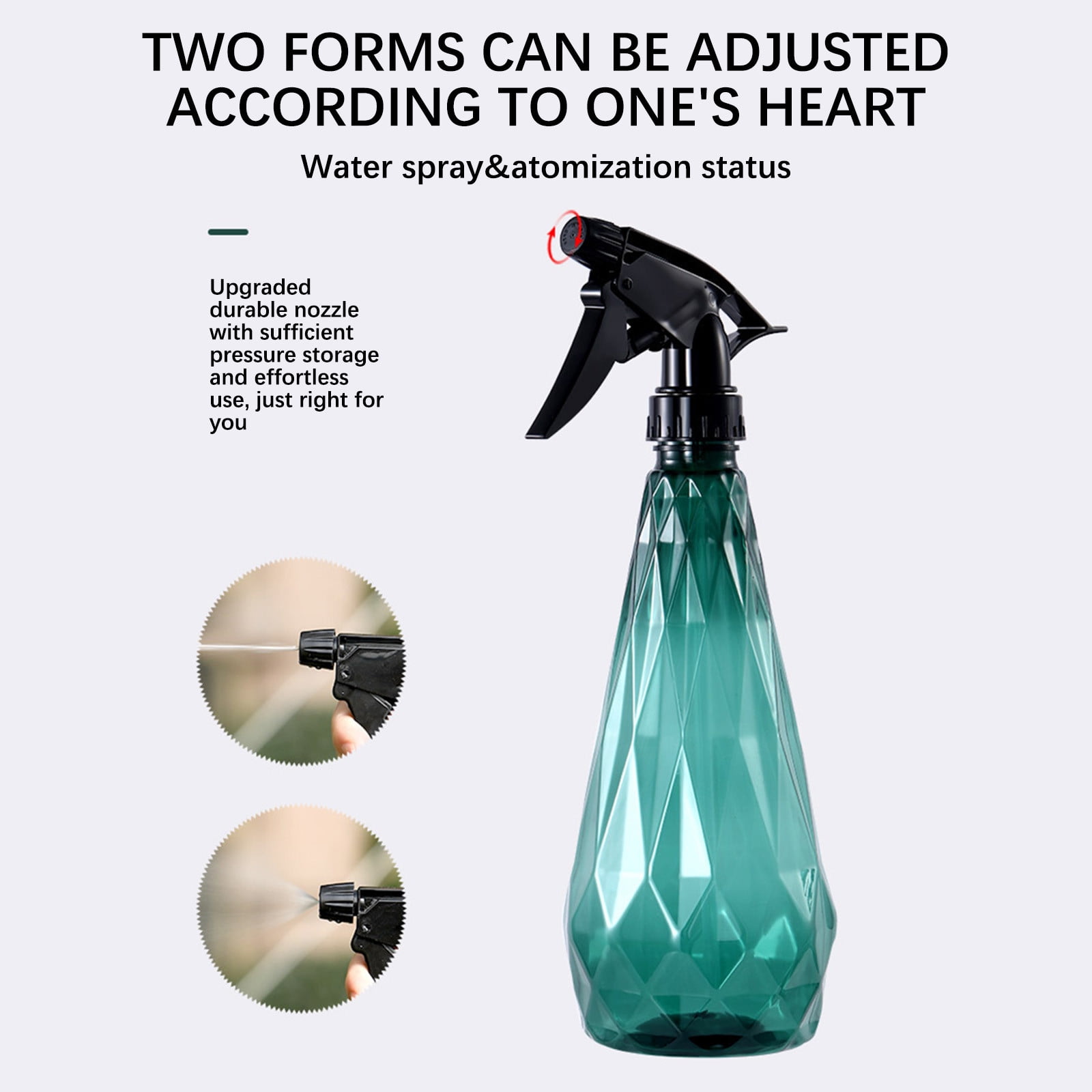 Fine Mist Spray Bottle Plastic Green, Hand Held Pressure Plant Mister ...