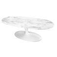 Fine Mod Imports Squaval Marble Coffee Table, White - Walmart.com
