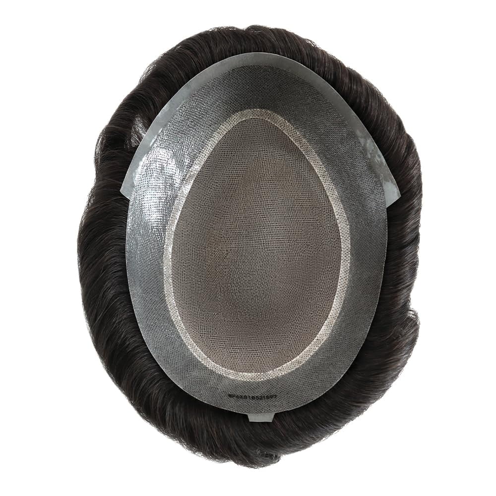 Fine Mono with 1" Poly Coating in Perimeter Men Toupee Hair Replacement ...