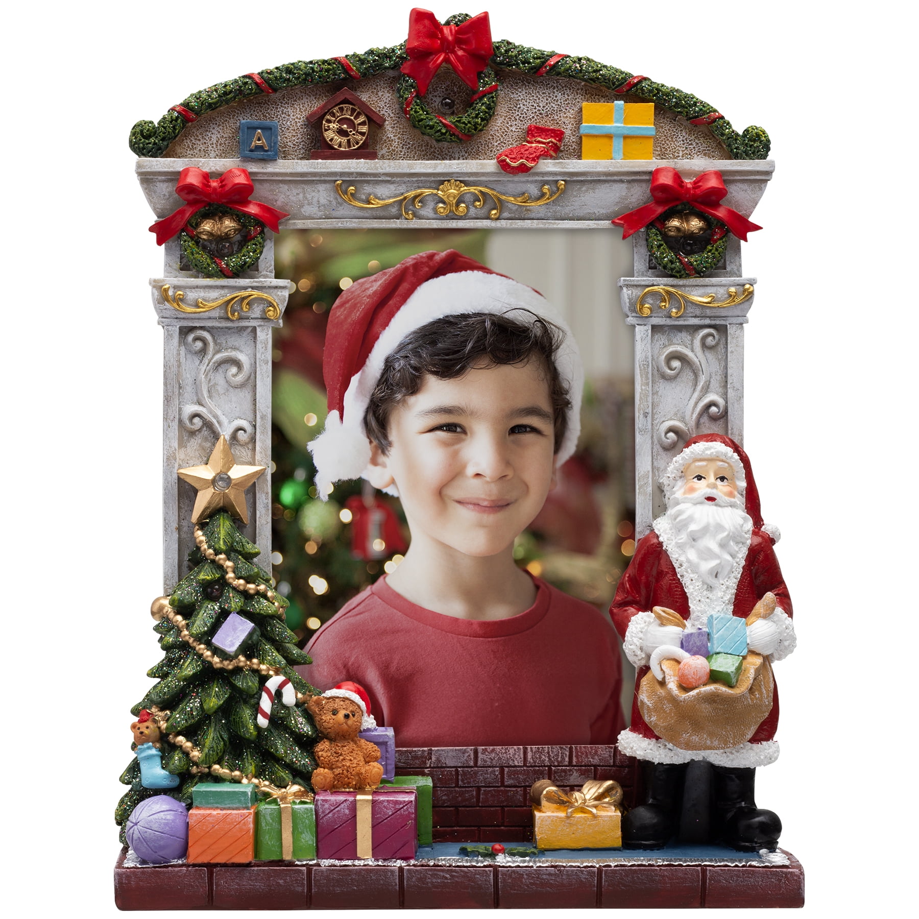 Fine Photo Gifts Christmas Mantel Light Up Holiday 5x7 Resin Picture ...