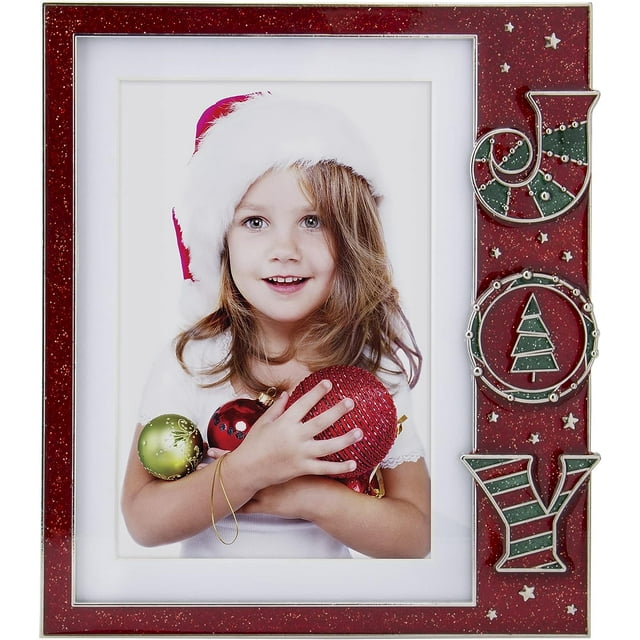 Fine Photo Gifts Joy Christmas Decor 4x6 or 5x7 Red Pewter Single ...