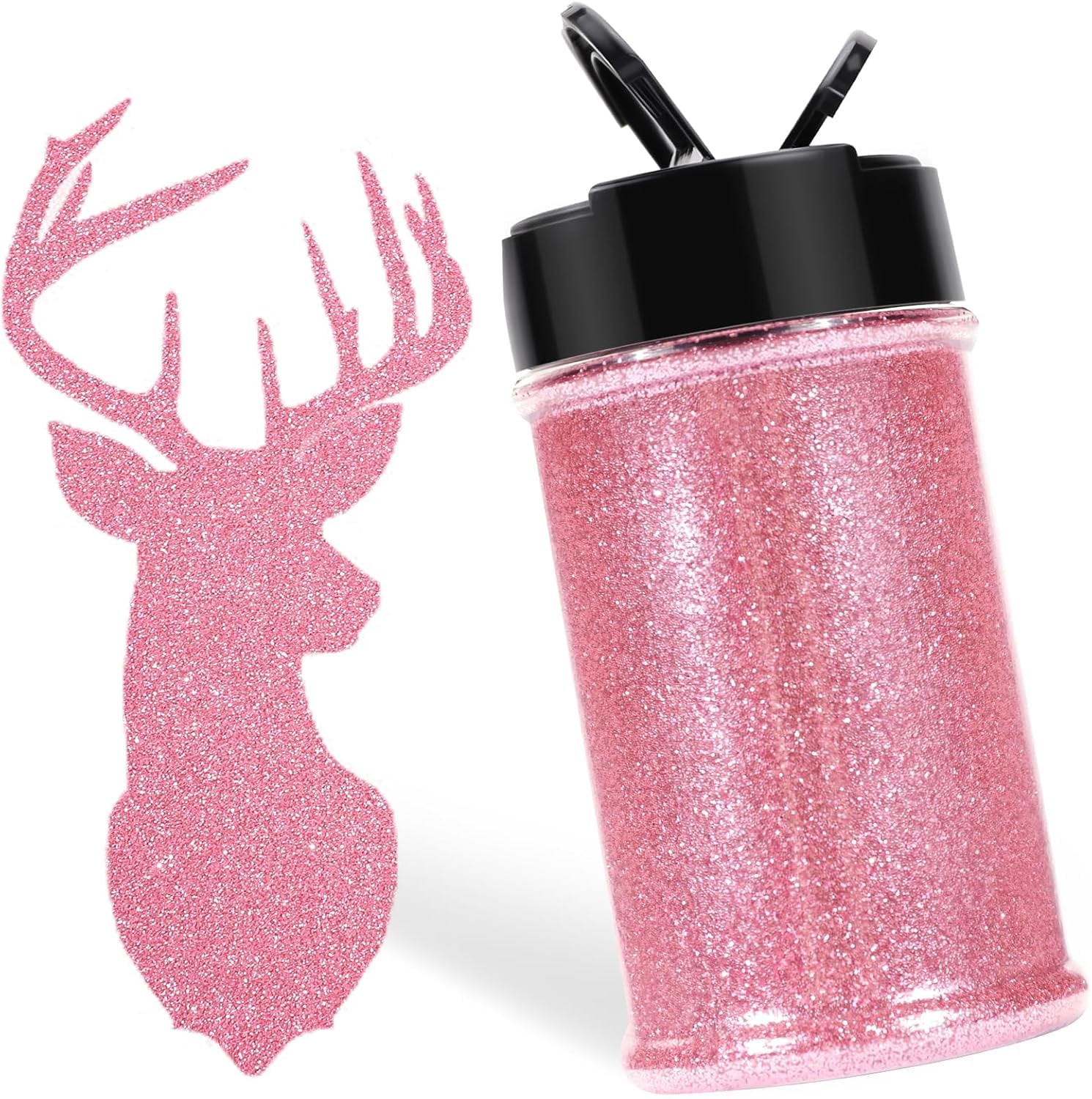 Fine Pink Glitter for Crafts - 50g/1.76oz Ultra Fine Glitter for Resin ...