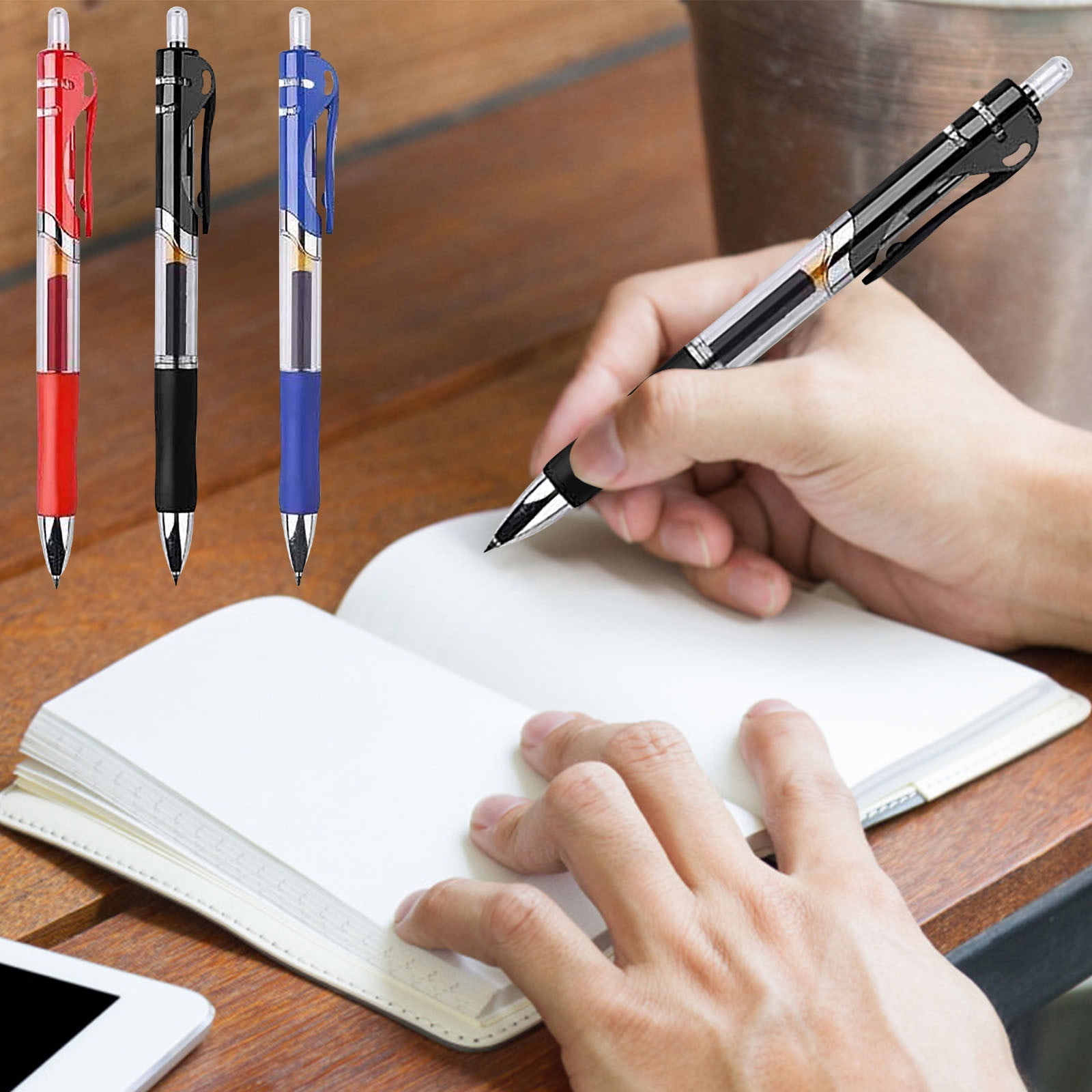 Fine Point Gel Pens, 5-pack Black Ink 0.5mm Tip, Smooth Writing & Quick ...