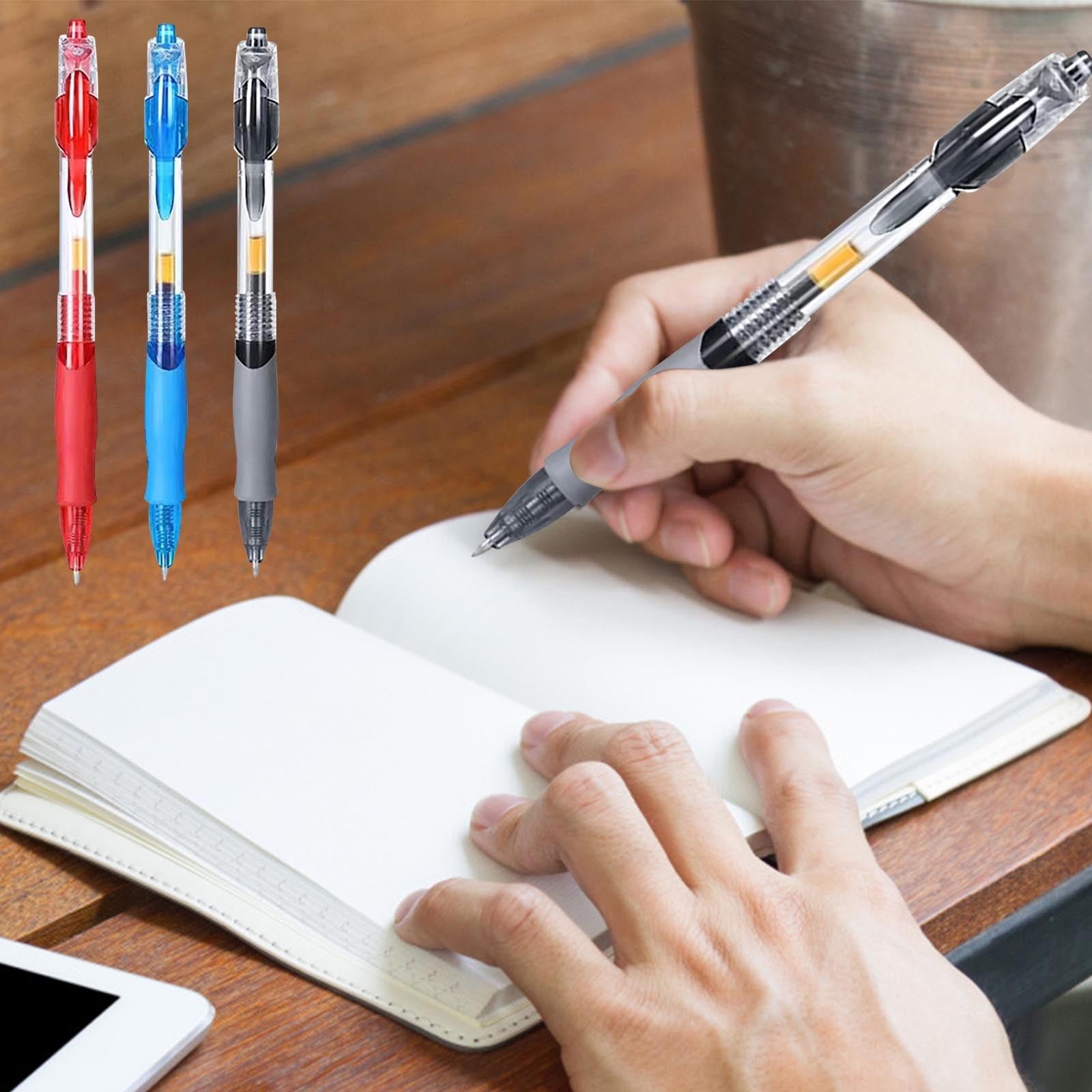 Fine Point Pens, 5 Pack 0.5mm Tip, Ergonomic Design with Fade Resistant ...