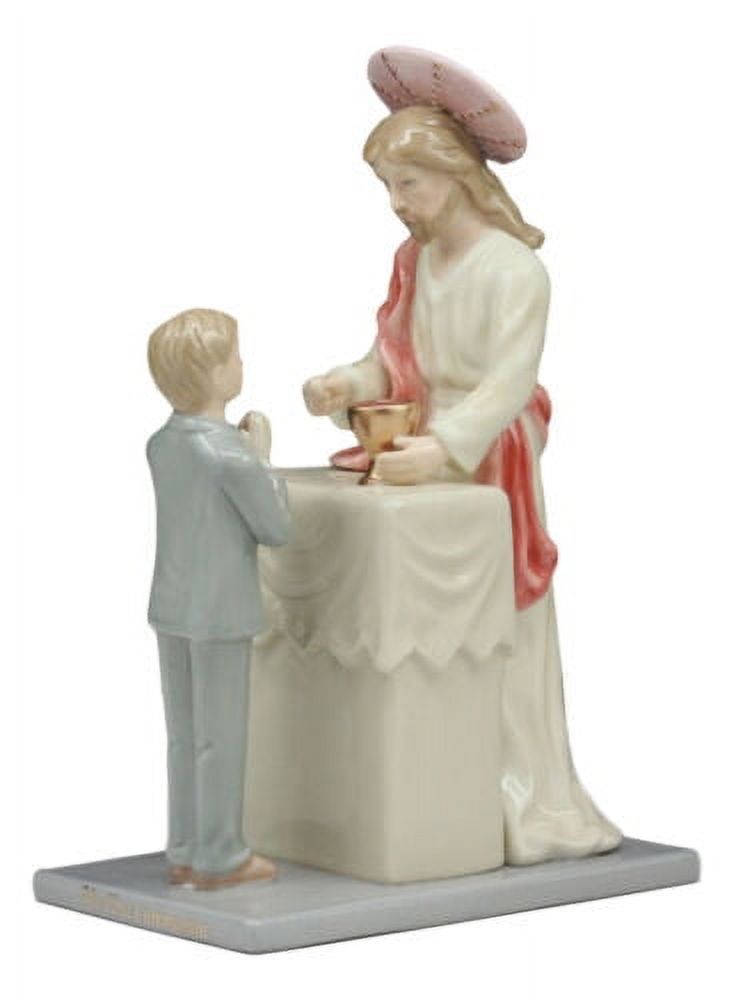 Fine Porcelain My First Communion Jesus With Child Boy Statue 7"Tall ...