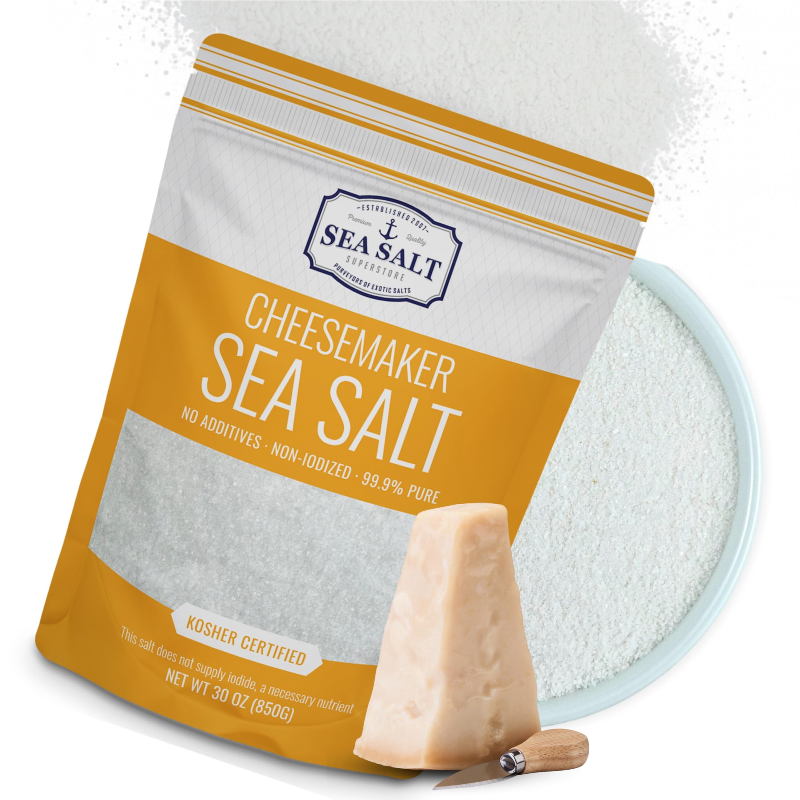 Fine Sea Salt for ESF27 Homemade Cheese Making, Gluten-Free and Non ...