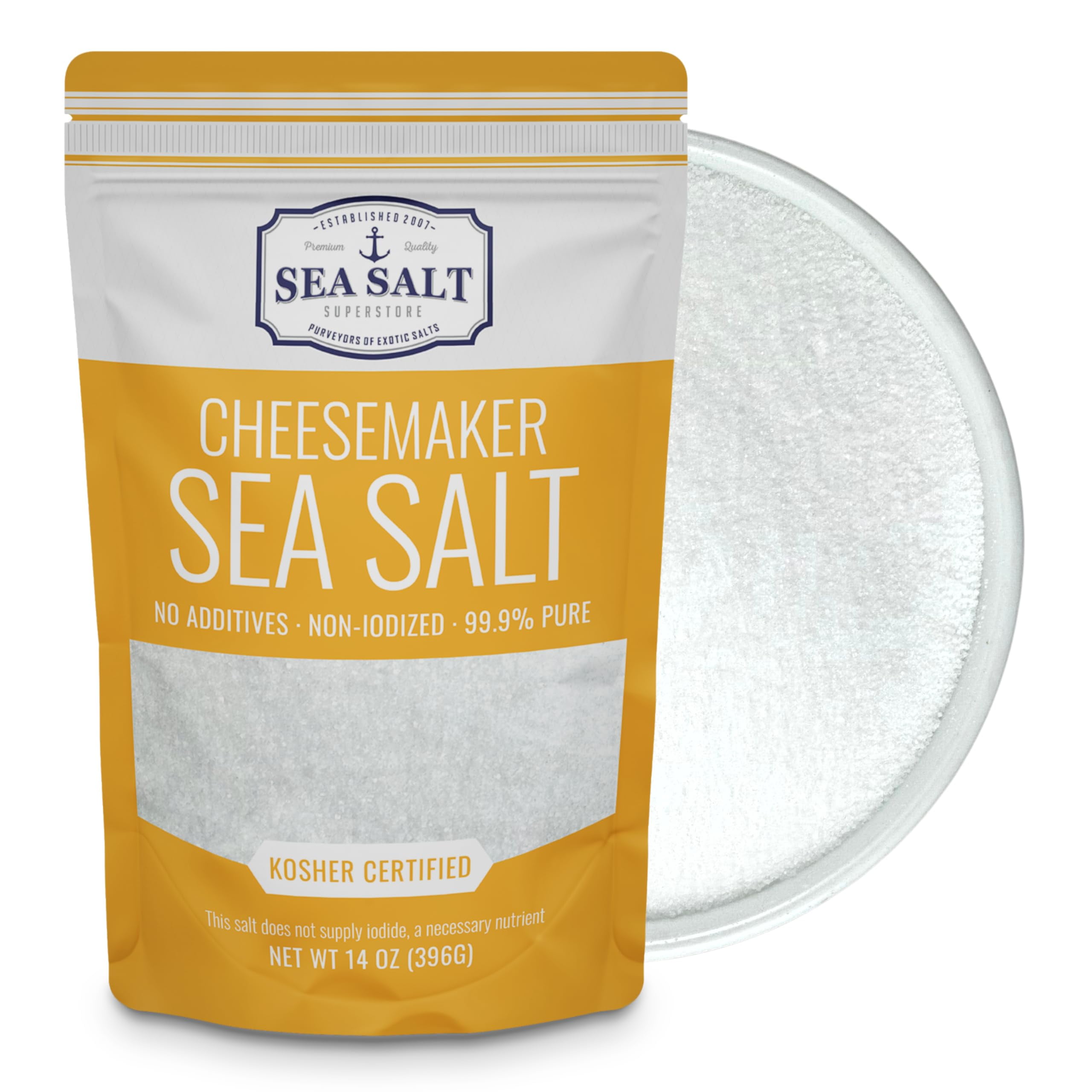 Fine Sea Salt for HMF23 Homemade Cheese Making, Gluten-Free and Non ...