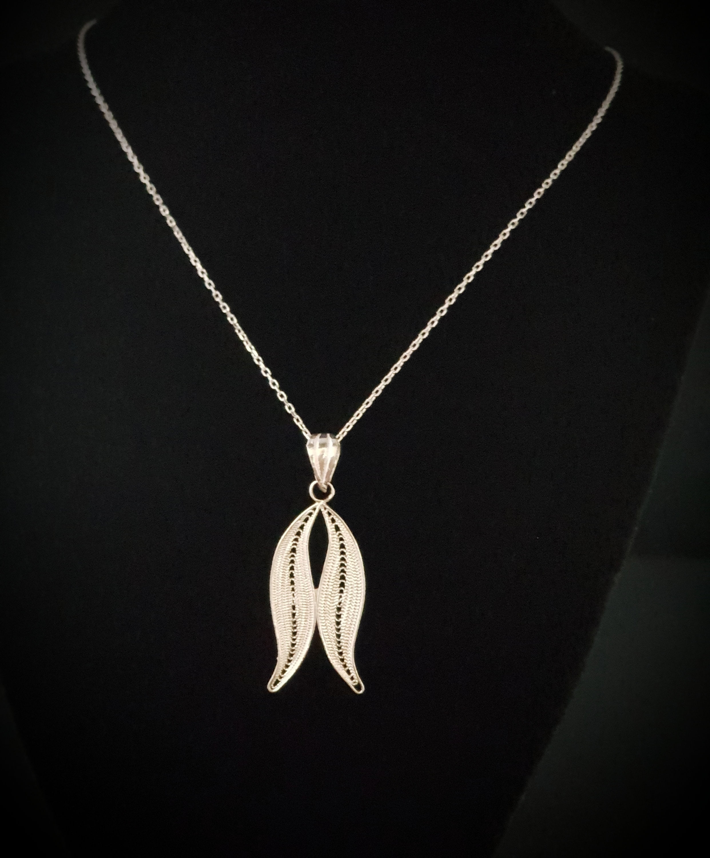Fine Silver Assyrian Filigree Tulip Necklace Pendant Gift for Her ...
