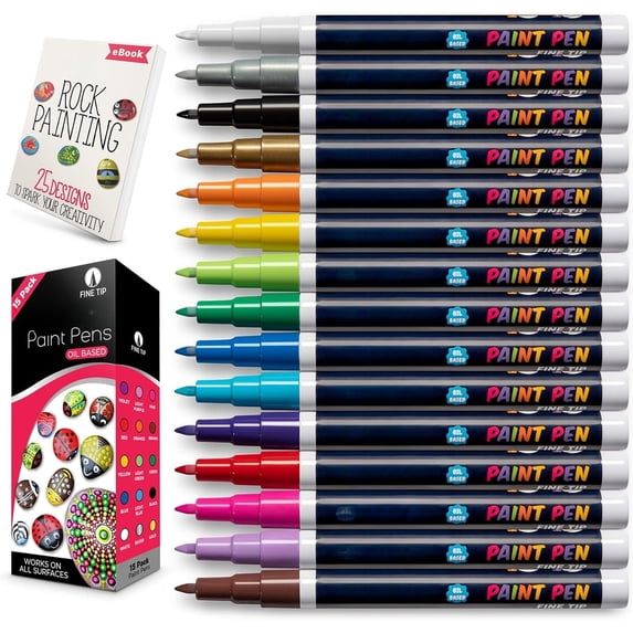 Fine Tip pens for Rock Painting - , Glass, and Ceramic Works Almost ...