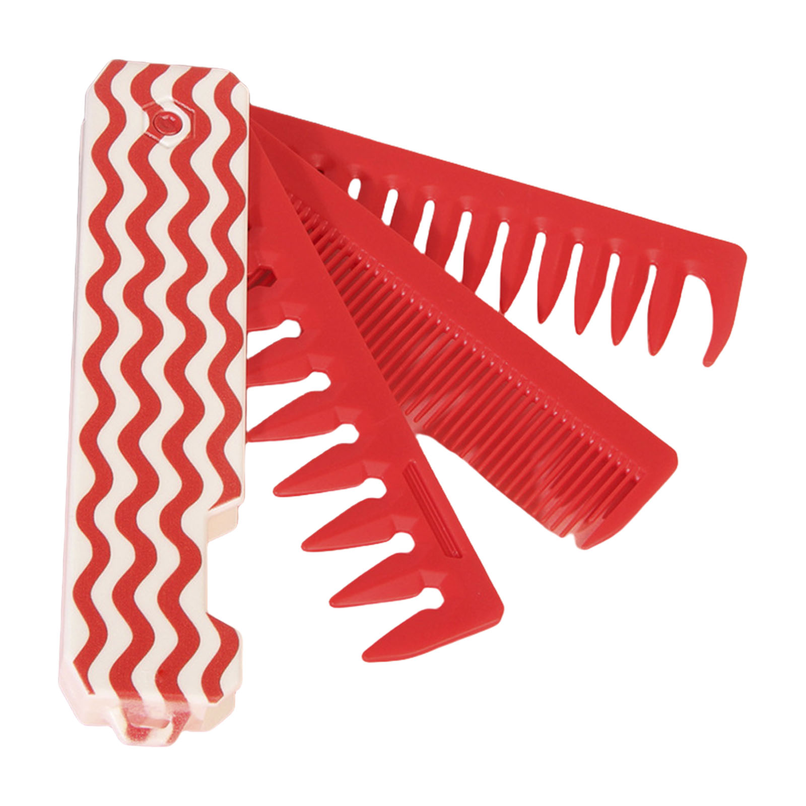 Fine and Wide Tooth Comb Hair Picking Comb 3 in1 Folding Comb Travel ...