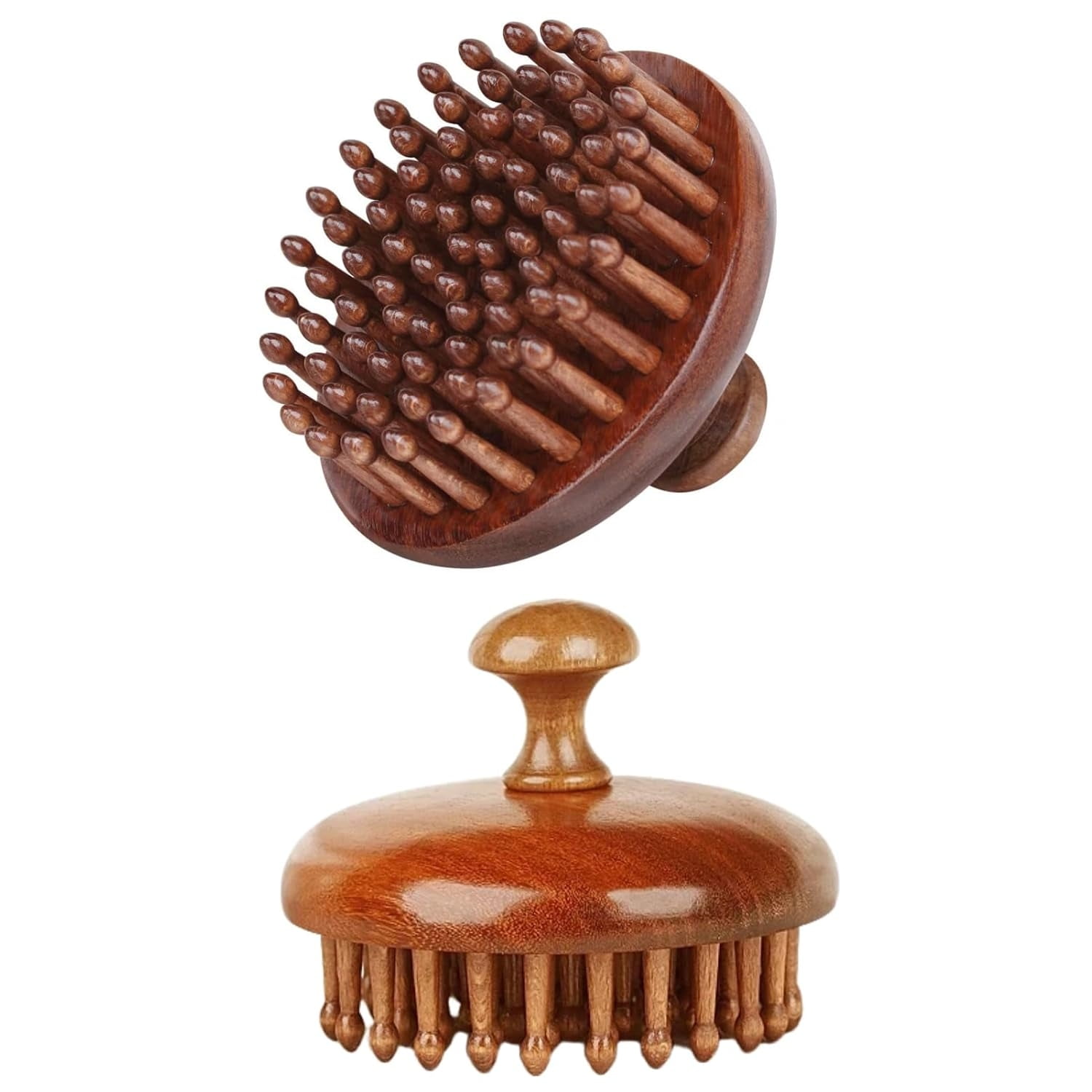 Fine Teeth Wood Comb | Wooden Scalp Massager Hair Growth | Head ...