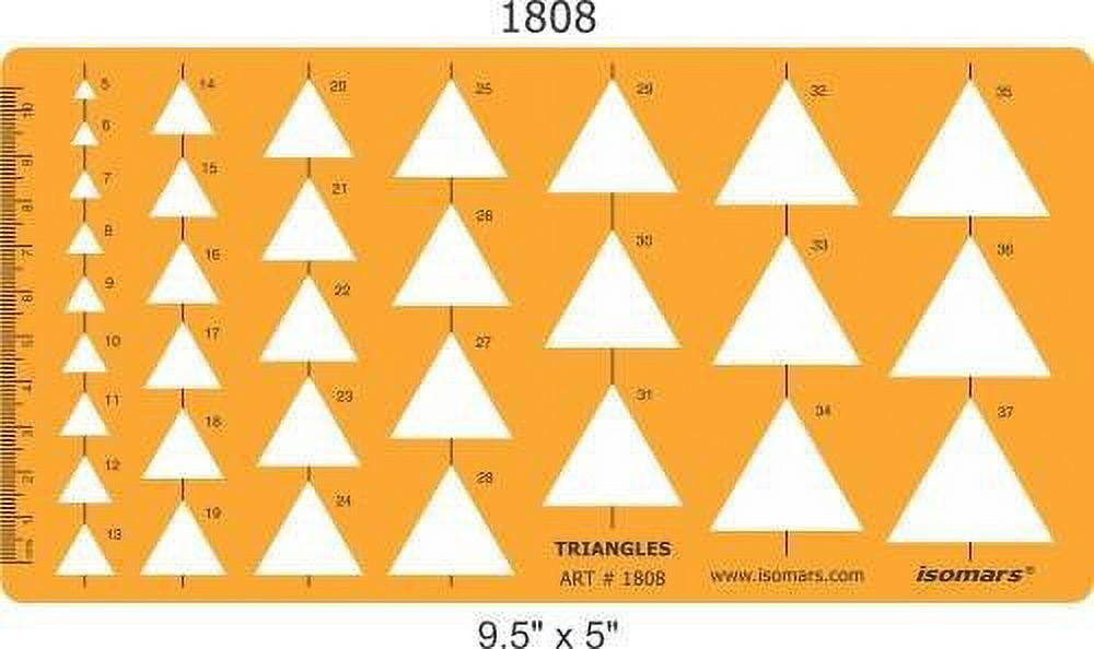 FineArt Triangle Shapes Drafting Template Stencil - Yellow - Walmart.com