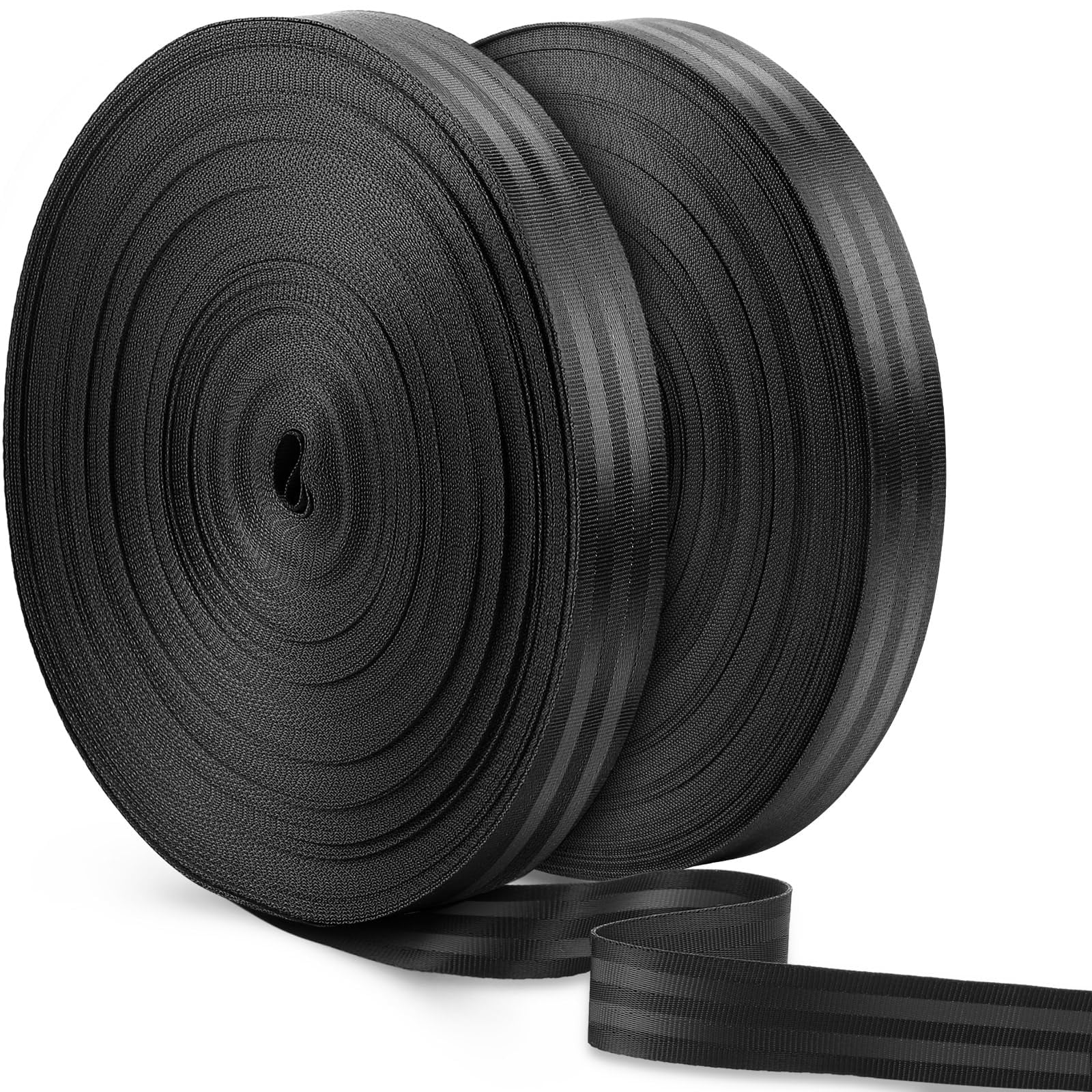 FineCheer 2 Rolls 98 Yards Nylon Strap 1 Inch Wide Heavy Duty Webbing ...