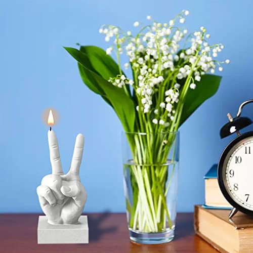 FineInno Victory Gesture Candle Mold, 3D Hand Resin Mold, V-Shaped ...