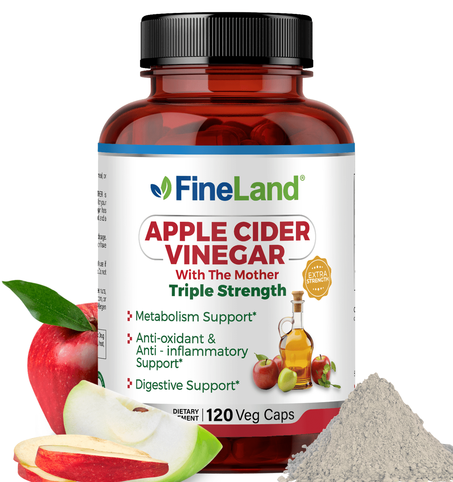 FineLand Apple Cider Vinegar W/The Mother (Probiotics), Triple Max ...