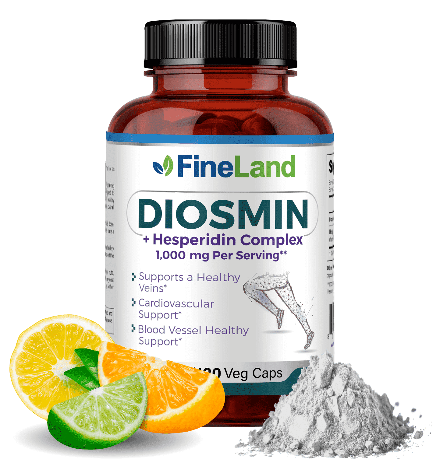 Fineland Vitamins Diosmin Hesperidin Complex Blood Flow Circulation ...