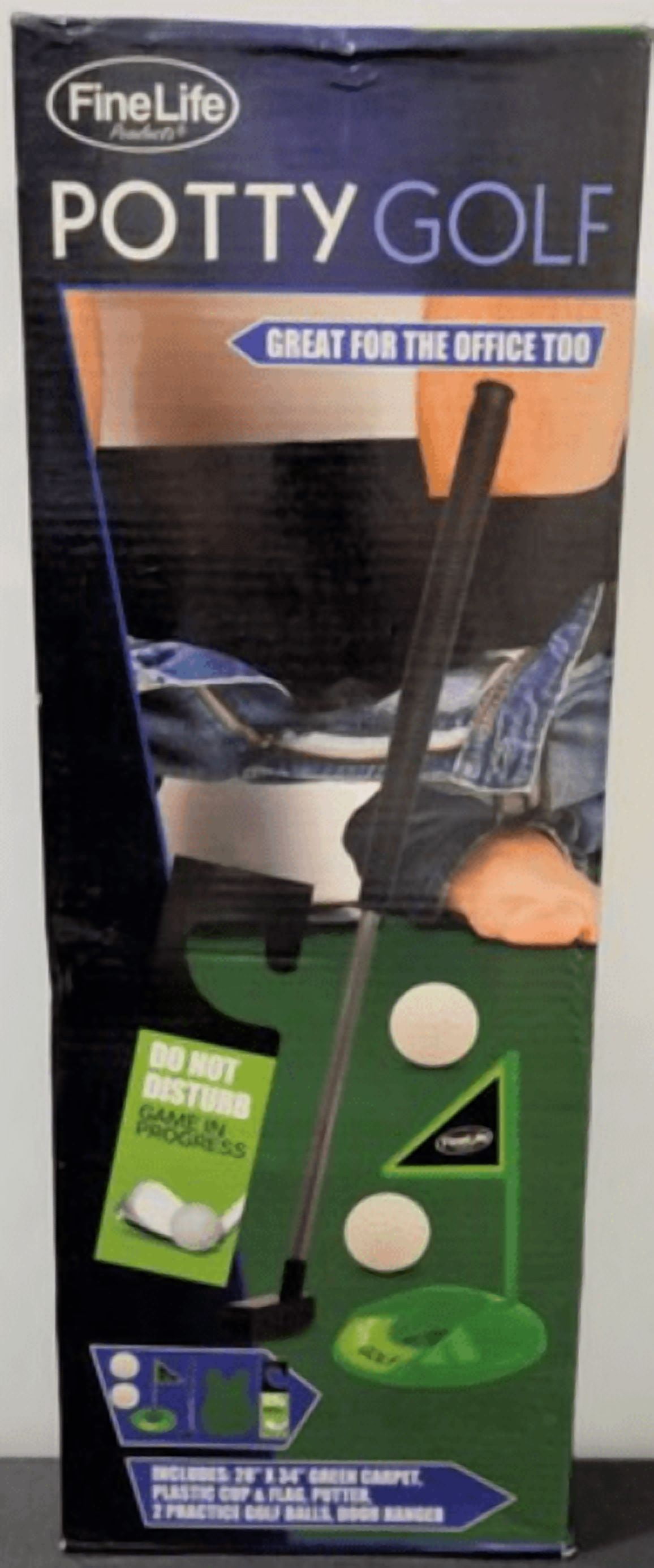 FineLife - "Potty Golf" Toilet Golf Set (Includes 28x34 Green Carpet ...