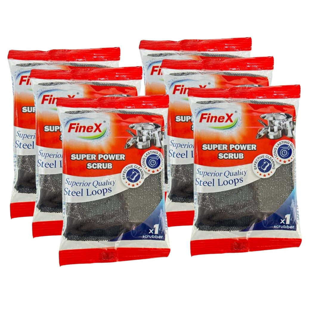 FineX Super Power Scrub Best Scrubber for All Your Steel Utensils Pack ...
