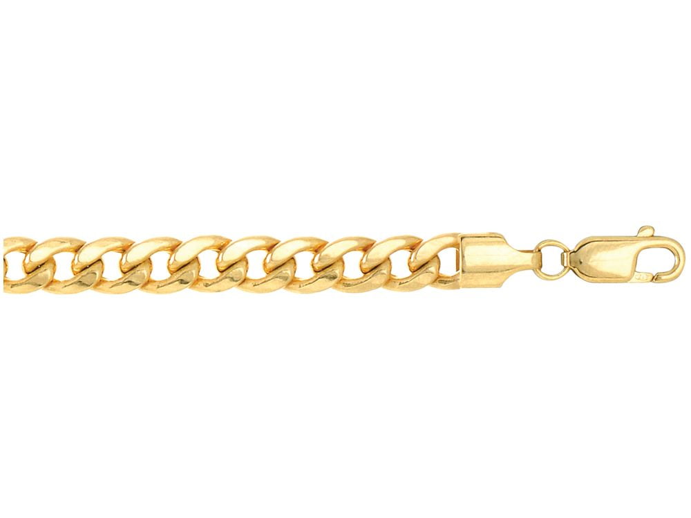 Finejewelers 10 Kt Yellow Gold 20 Inch 5.5mm Lite Miami Semi-solid Curb ...