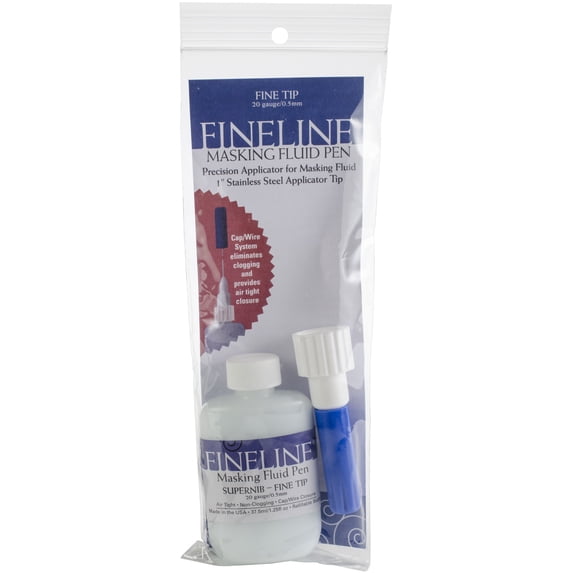 Fineline Masking Fluid Pen 20 Gauge W/Masking Fluid, 1.25 Ounces ...