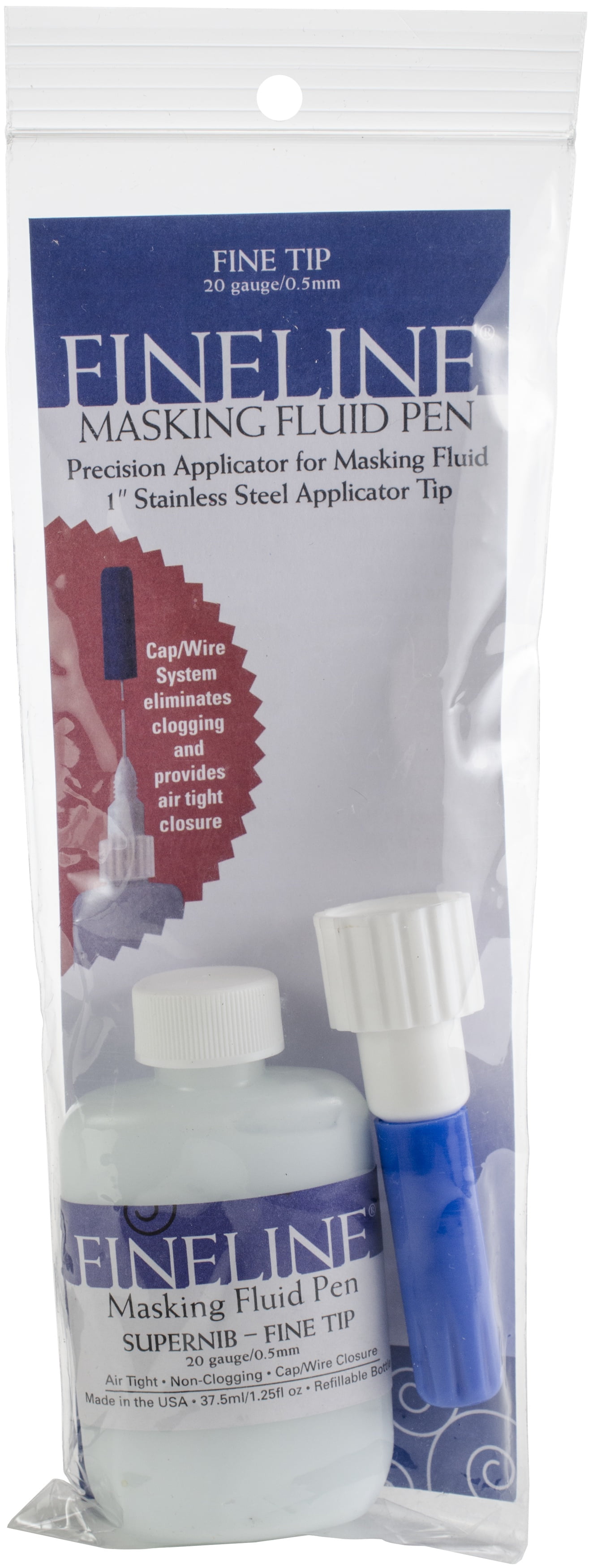 Fineline 20 Gauge Applicator & Bottle W/Masking Fluid-1.25oz - Walmart.com