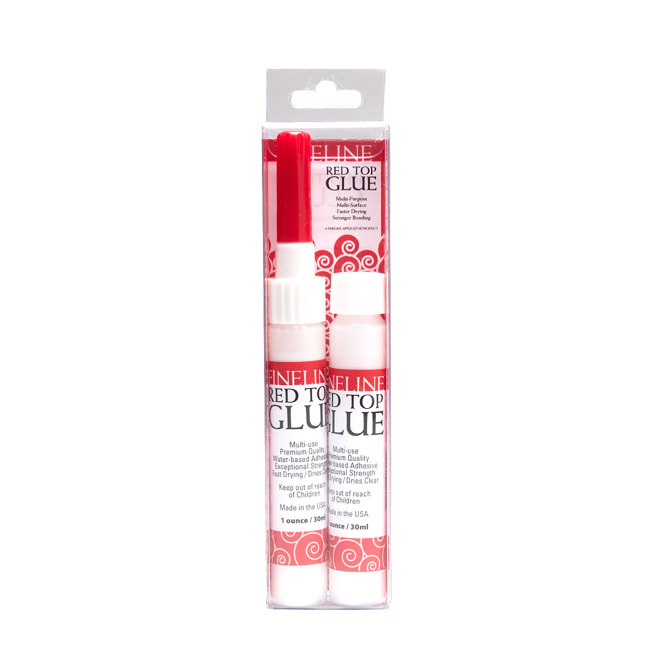 Fineline Red Top Multi-Purpose Glue, 2-Bottle Pack with Applicator, 1 ...