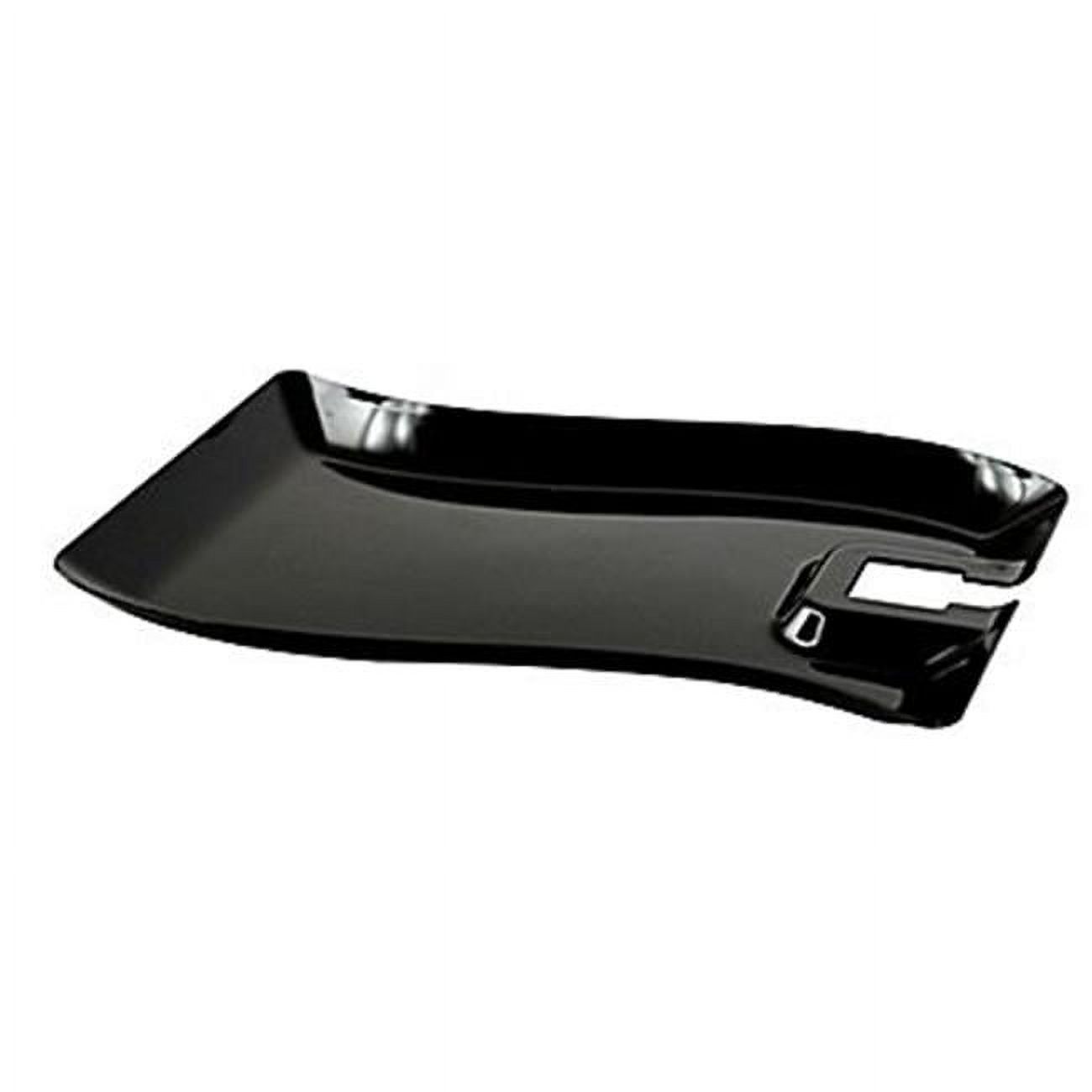 Fineline Settings 1409-BK Black Rectangle Cocktail Plate - Walmart.com