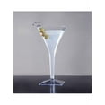 Fineline Settings 8oz. Clear Plastic Square Tall Martini Glasses 6pk - Walmart.com