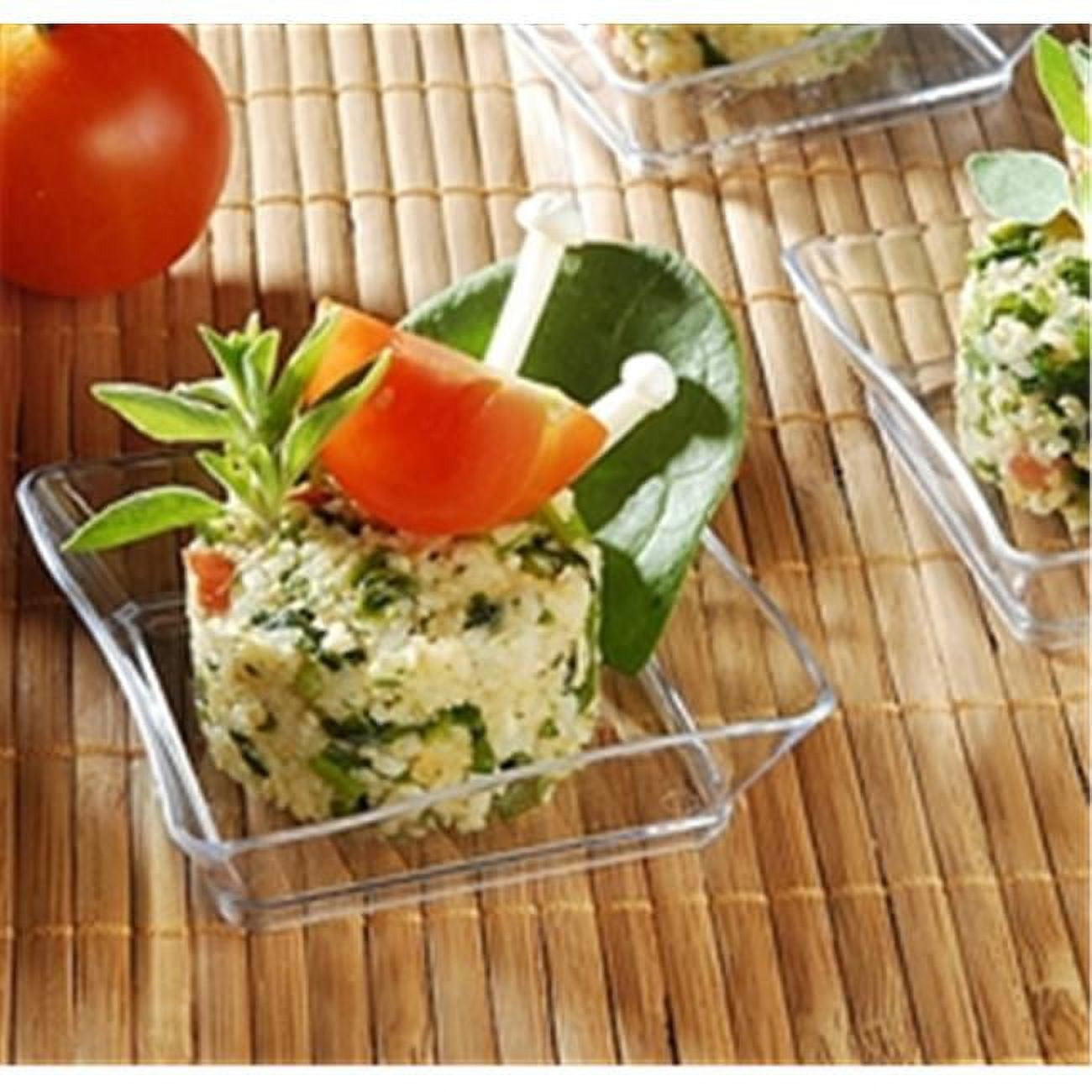 Fineline Settings Clear 2.25in. x 2.25in. Serving Tray - Walmart.com