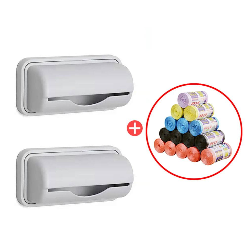 Fineliner Bag Dispenser, No Punching Required Wall Garbage Mount Bag ...