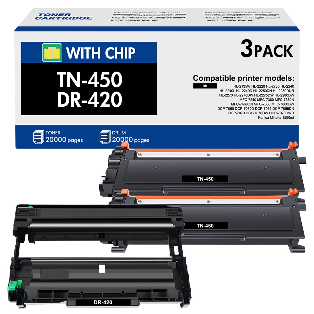 Finepix Ink TN450 Toner Cartridge DR420 Drum Unit Set Compatible for ...