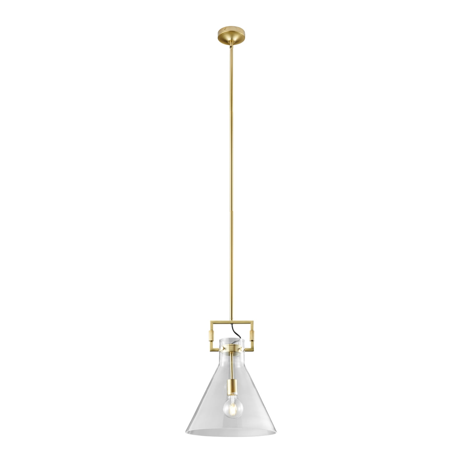 Finesse Decor Helios Pendant Gold Metal and Acrylic LED Light - Walmart.com