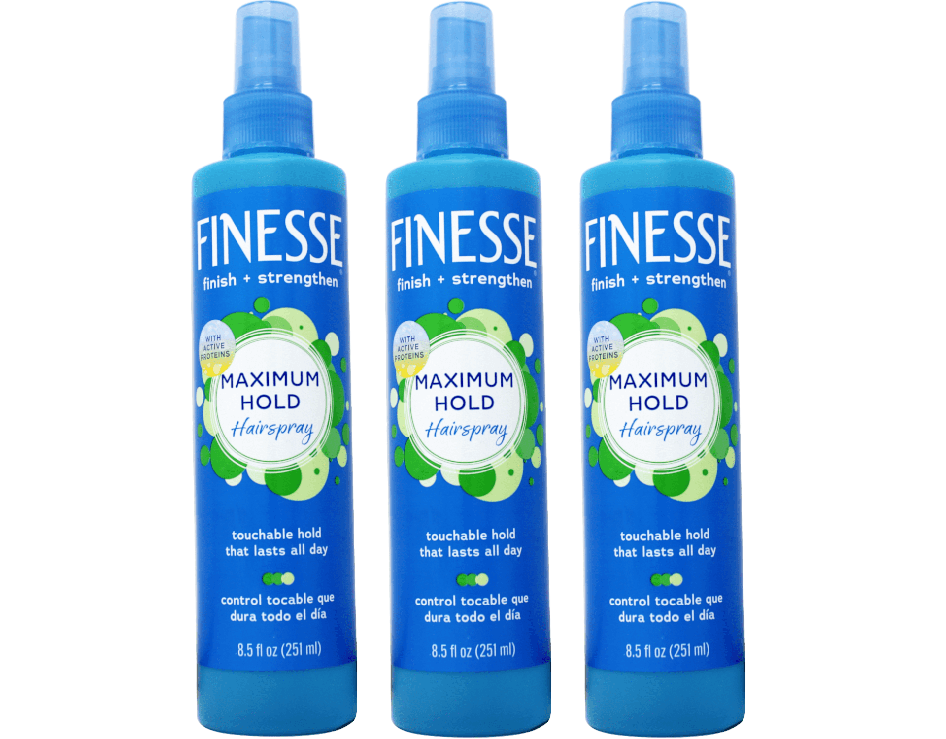 Finesse Finish + Strengthen, Maximum Hold Hairspray 8.50 oz (Pack of 3 ...