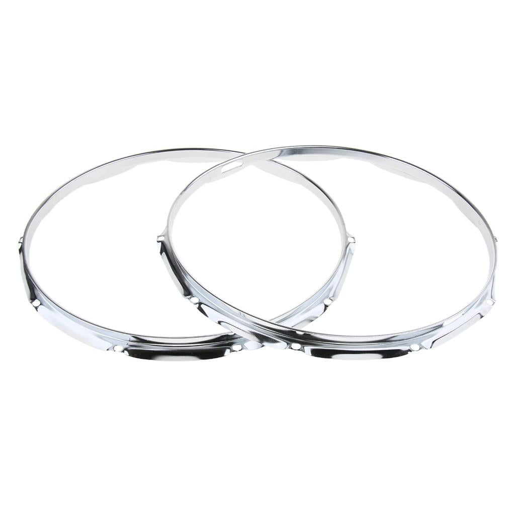 Finest 2 Pieces Iron 14inch Snare Drum Plating Hoops 1.5mm Thickness ...