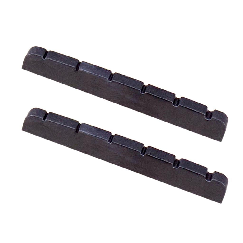 Finest 2 Pieces Slotted Electric Guitar Nuts DIY Musical Instrument ...