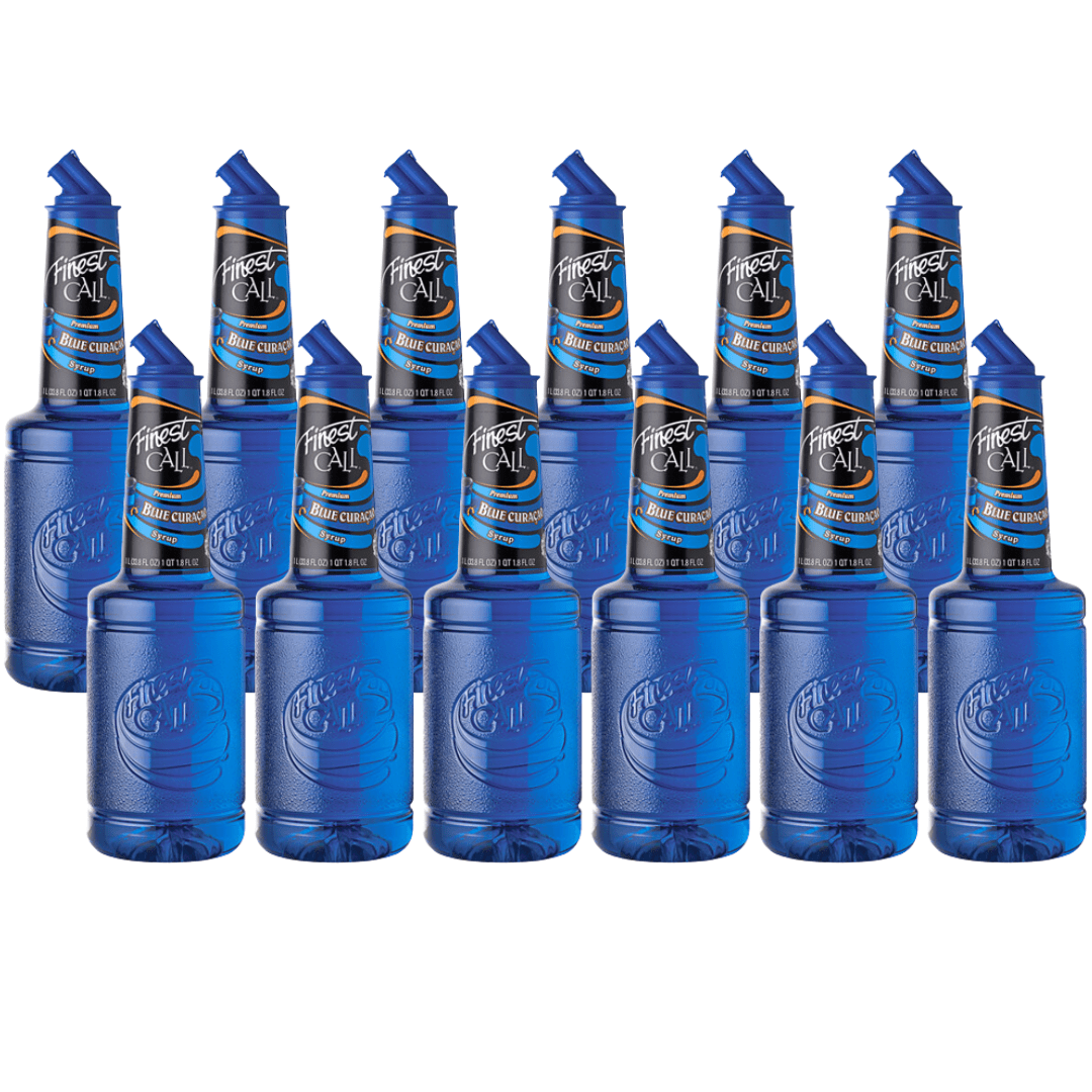 Finest Call 1 Liter Premium Blue Curacao Syrup - Non-Alcoholic Cocktail ...