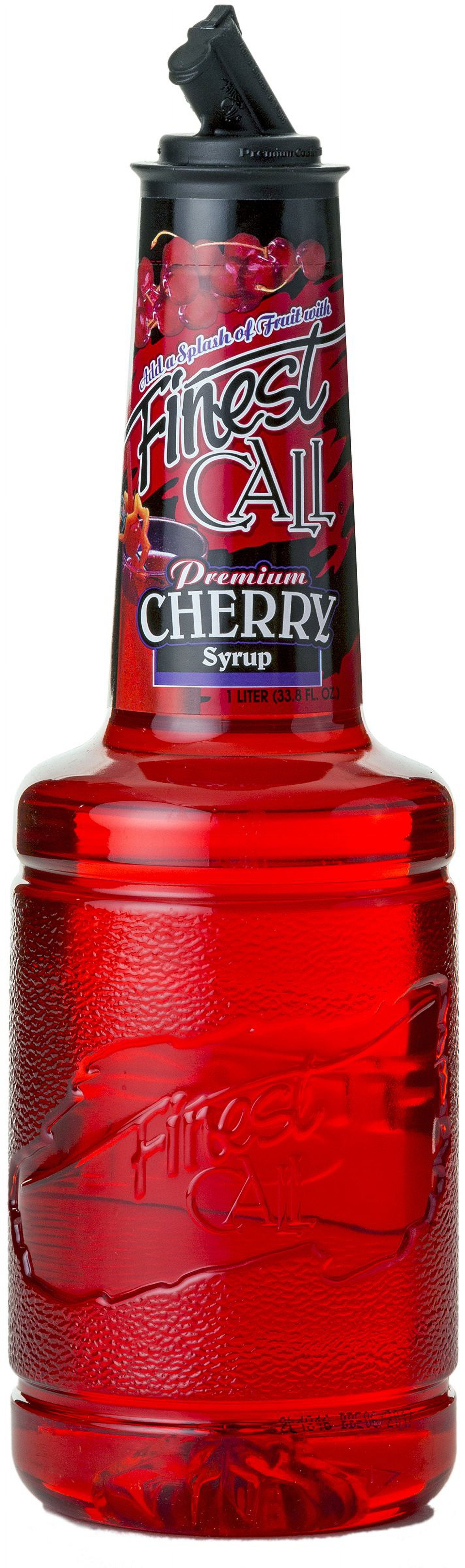 Finest Call Premium Cherry Syrup Drink Mix, 1 Liter Bottle (33.8 Fl Oz ...