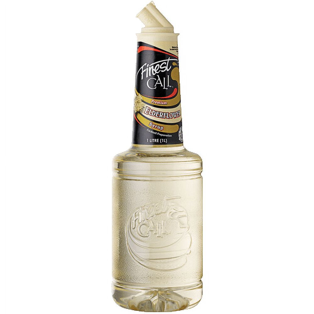Finest Call Premium Elderflower Syrup, 1L - Delicate & Floral Flavor ...