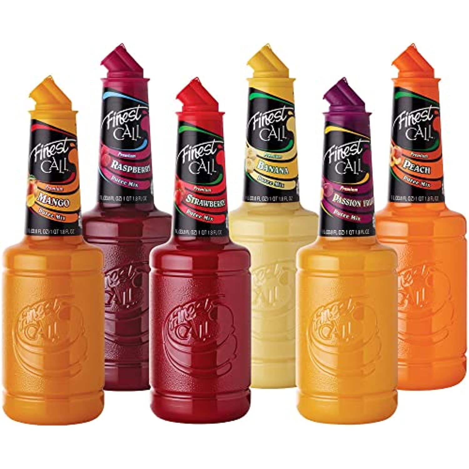 Finest Call Premium Fruit Puree Drink Mix, 1 Liter Bottles (33.8 Fl Oz ...