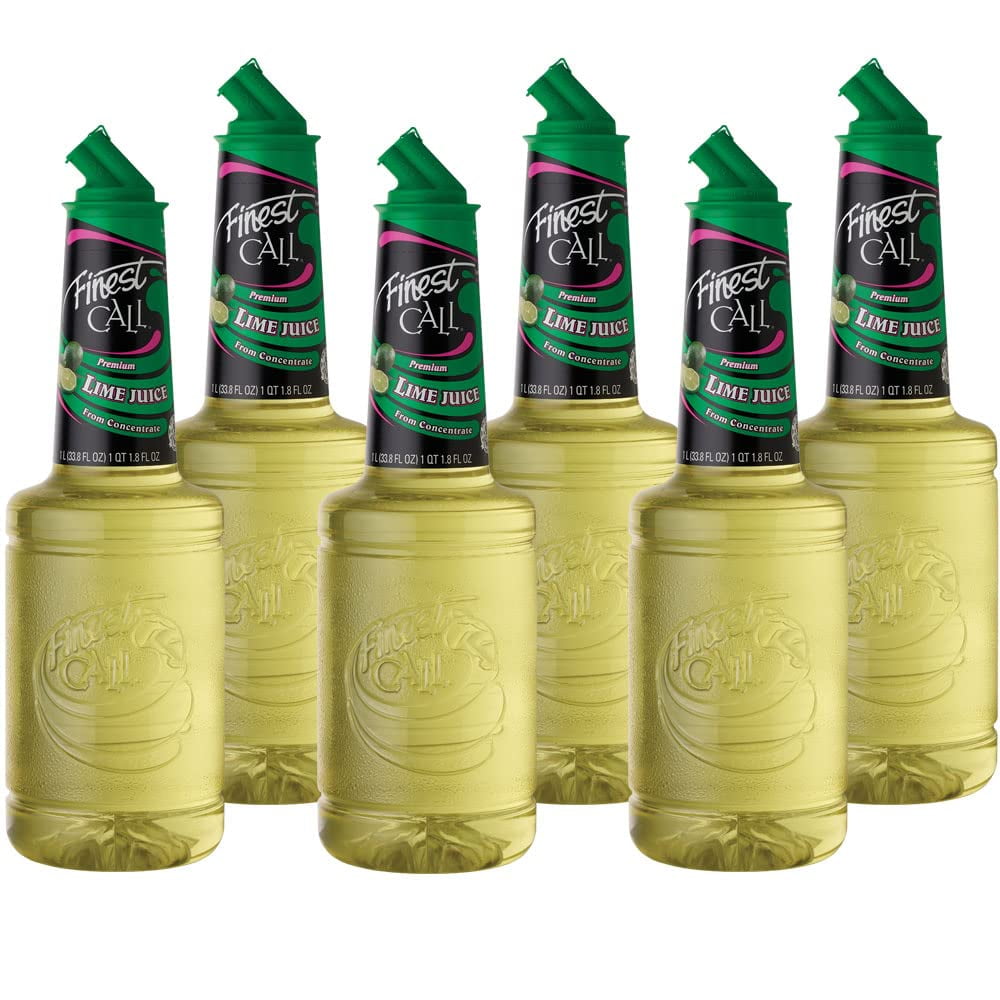 Finest Call Premium Lime Juice Drink Mix, 1 Liter Bottle (33.8 Fl Oz ...