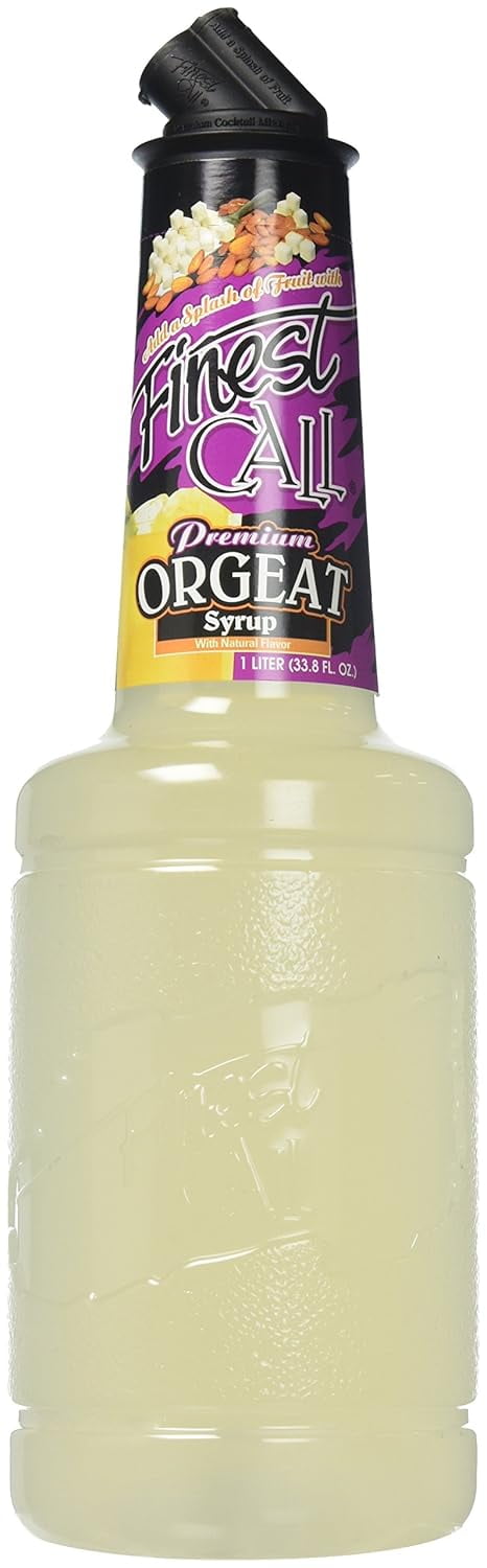Finest Call Premium Orgeat Syrup Drink Mix, 1 Liter Bottle (33.8 Fl Oz ...