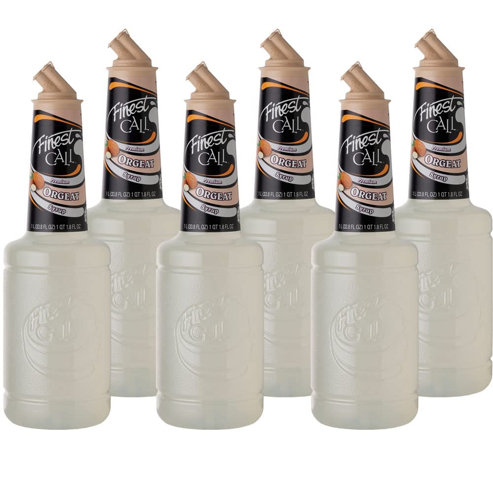 Finest Call Premium Orgeat Syrup Drink Mix, 1 Liter Bottle (33.8 Fl Oz ...