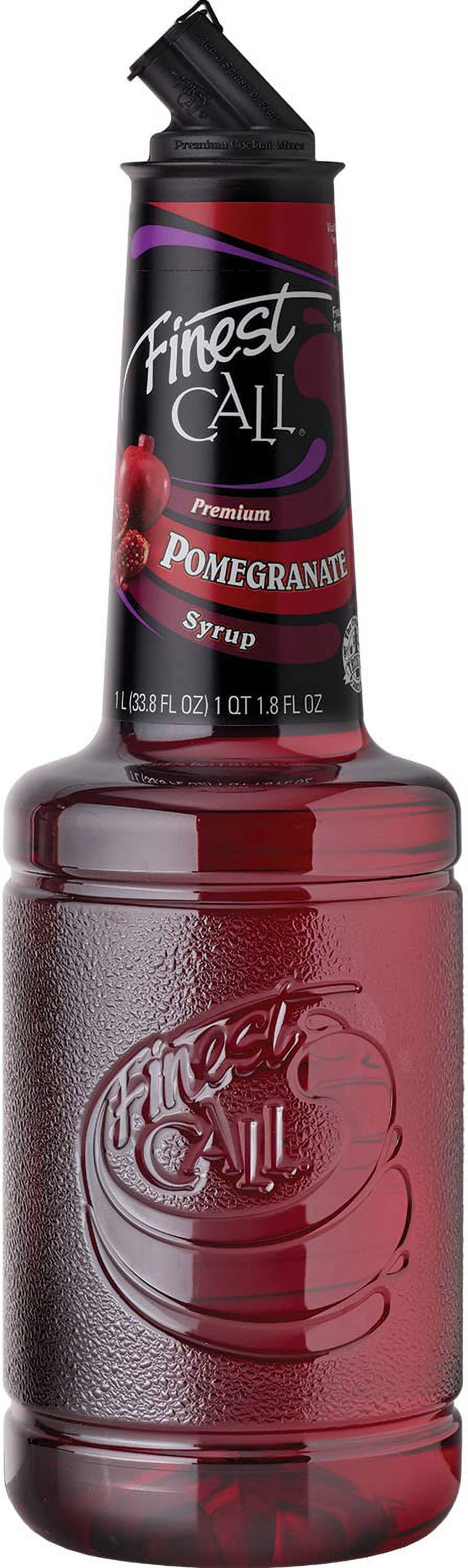 Finest Call Premium Pomegranate Syrup Drink Mix, 1 Liter Bottle (33.8 ...