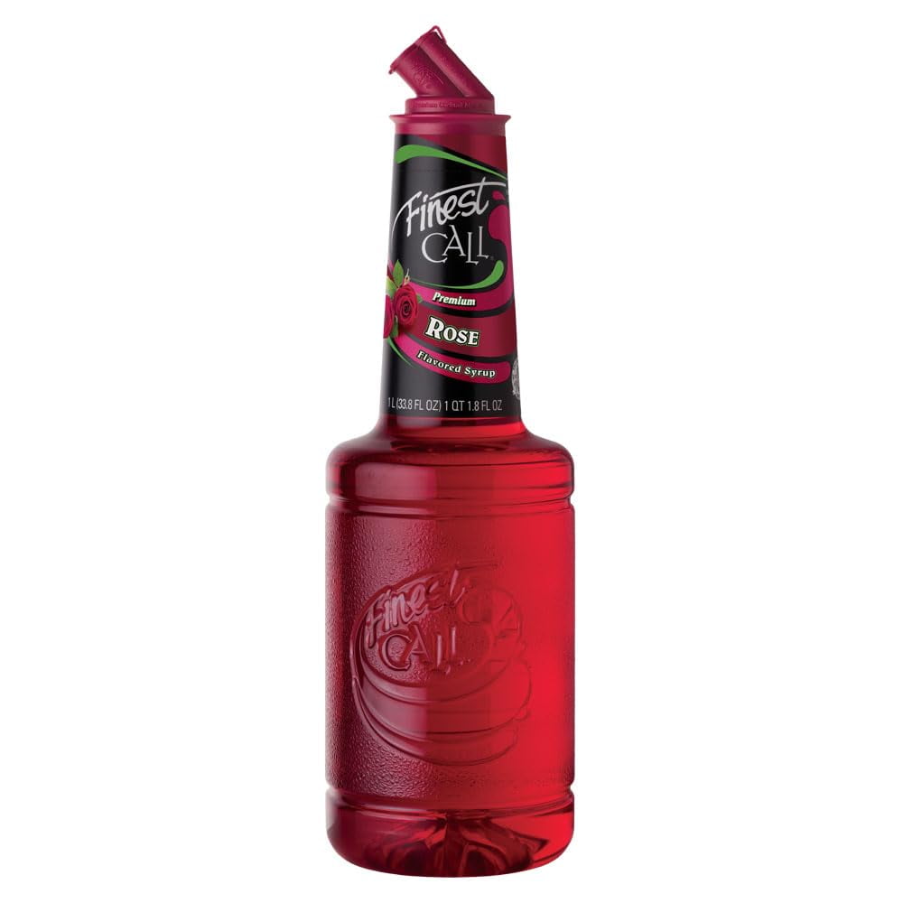 Finest Call Premium Rose Syrup, Drink Mix, 1 Liter Bottle (33.8 Fl Oz ...